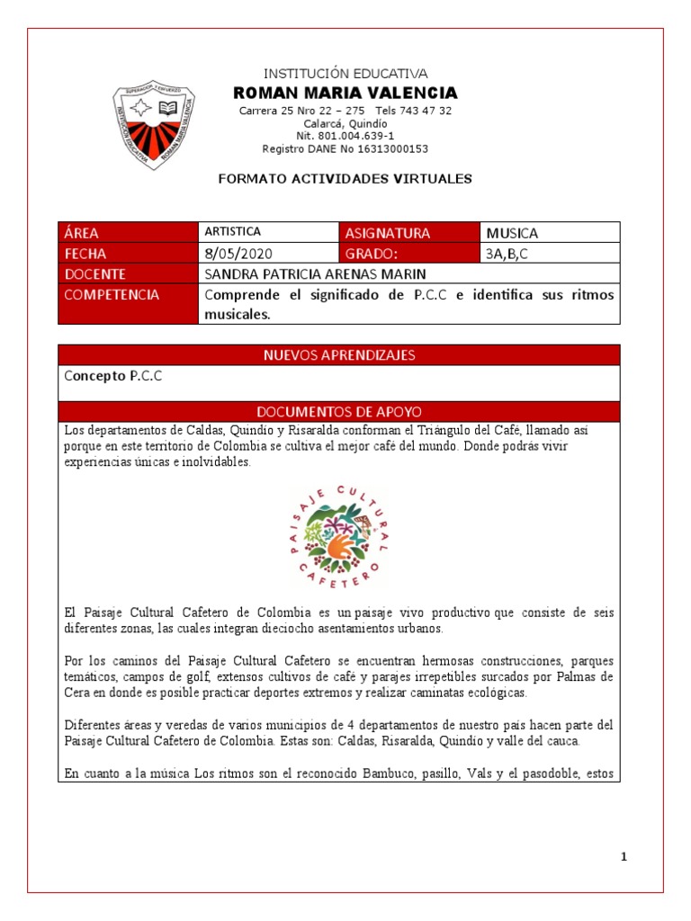 ACTIVIDADES VIRTUALES 3a, B, C | PDF | Colombia