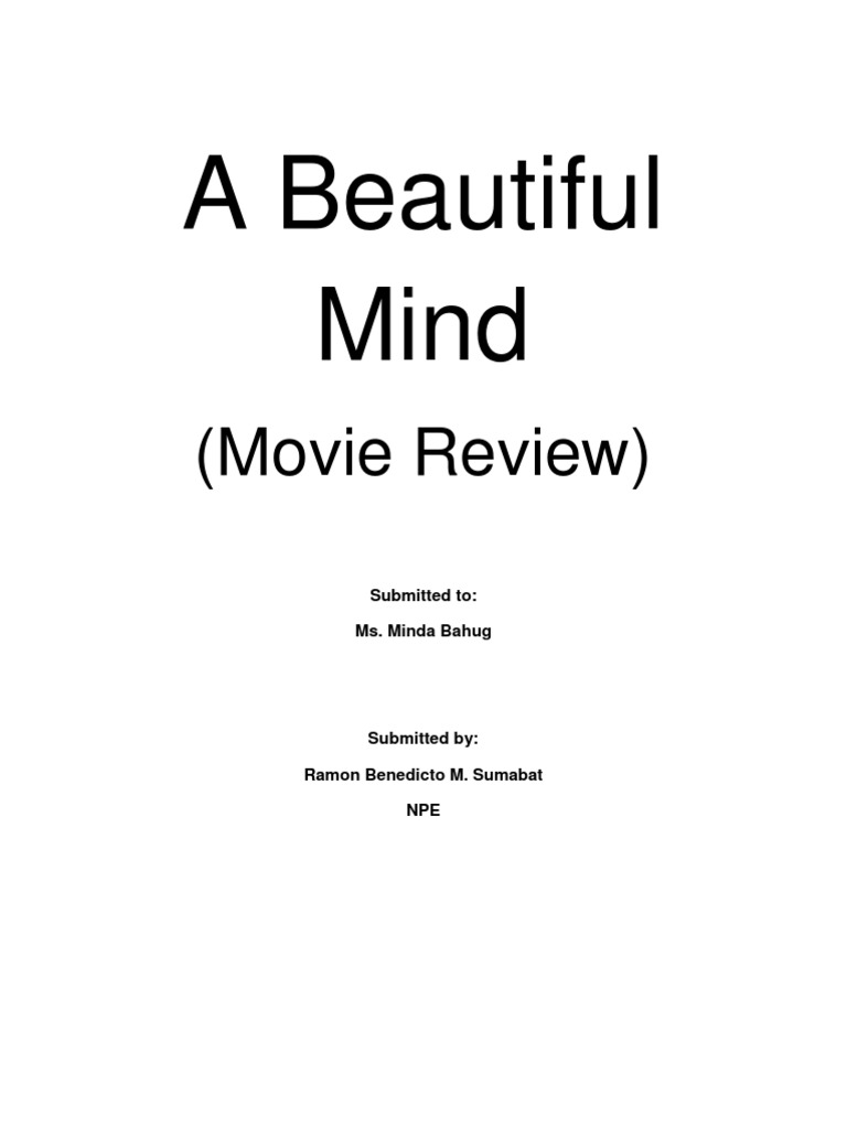 A Beautiful Mind X | PDF | Paranoia | Schizophrenia