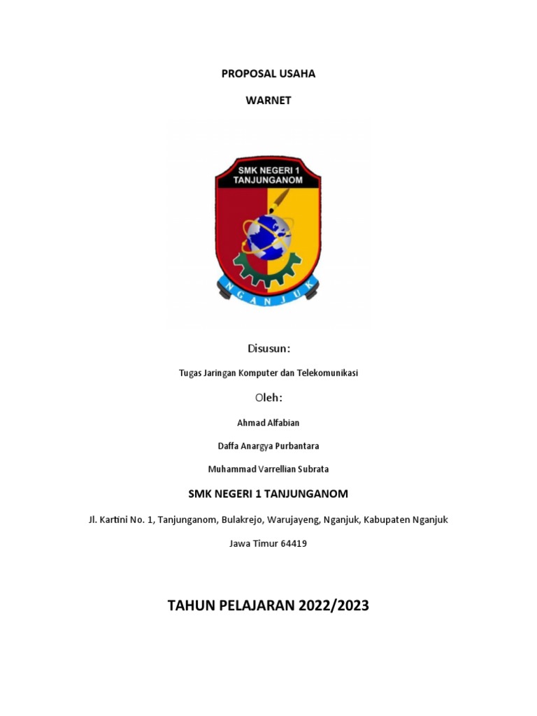 Proposal Usaha Warnet | PDF