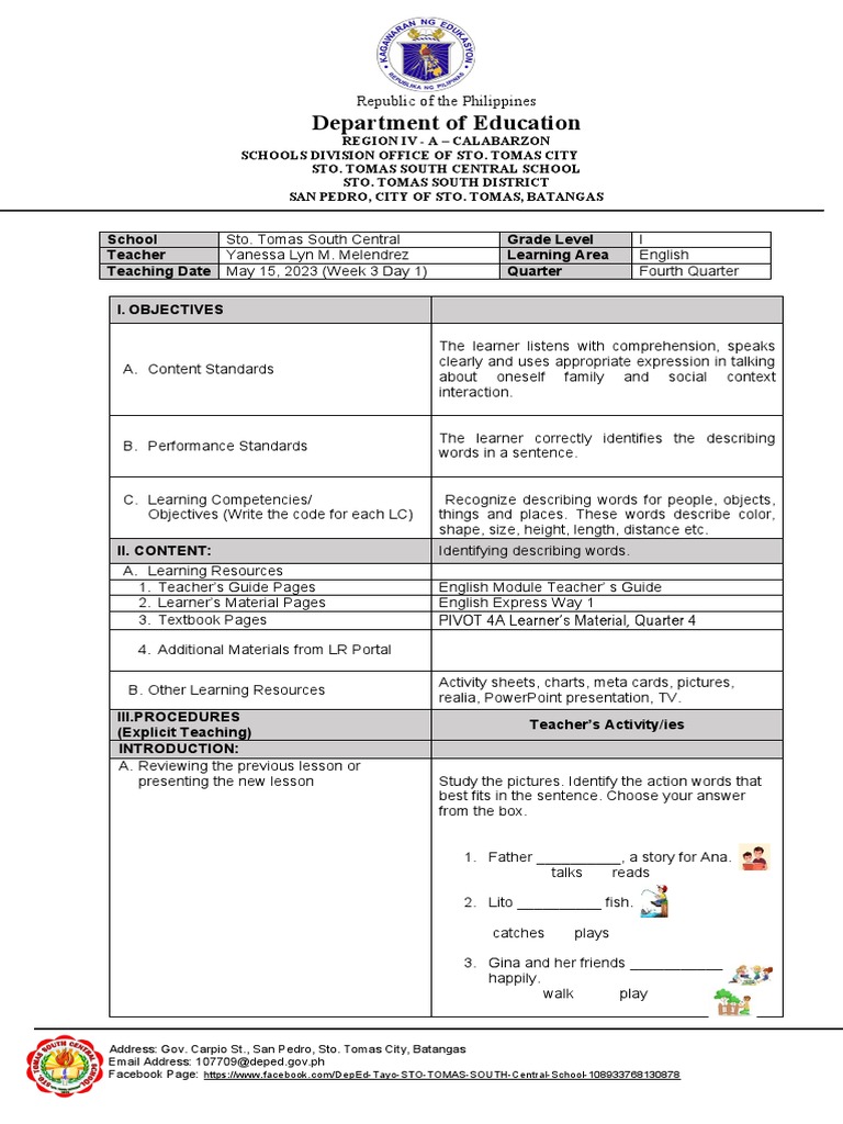 English DLP q4 w3 | PDF