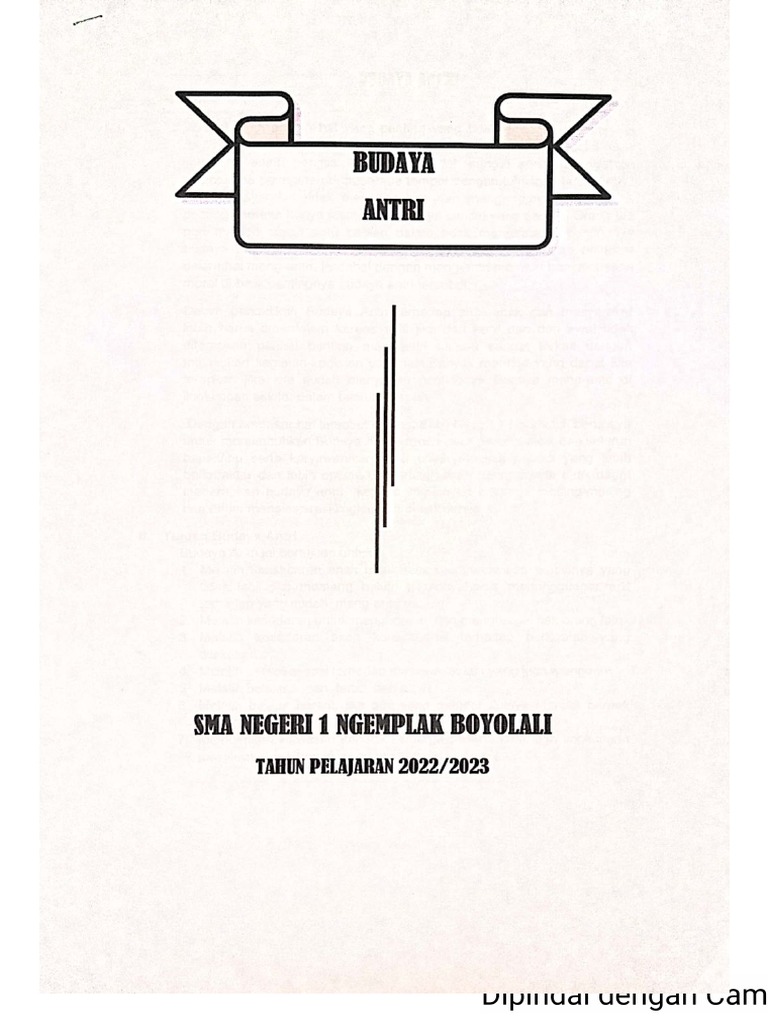 SOP Budaya Antri | PDF