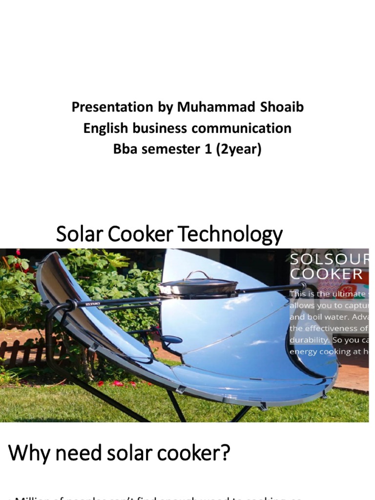 Solar Cooker Technology Overview | PDF | Solar Energy | Physical Quantities