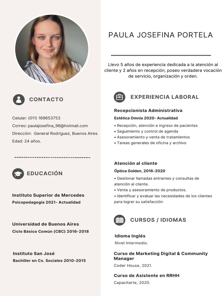 CV Paula Josefina Portela | PDF