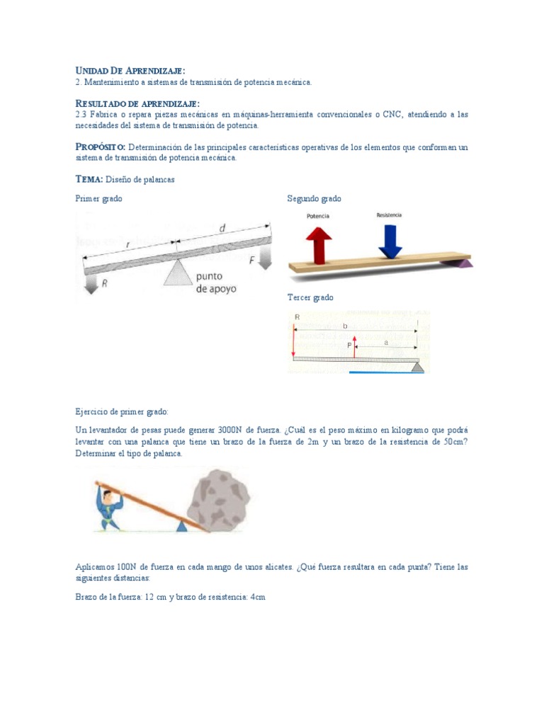 Diseño de Palancas | PDF