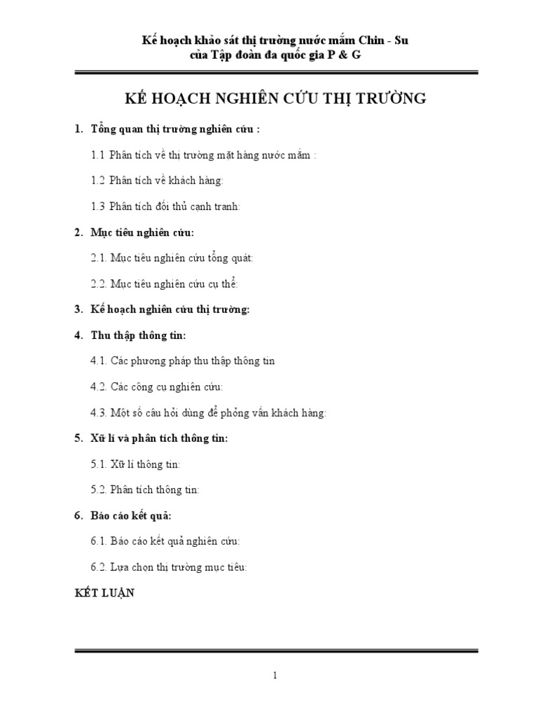 Tai Lieu Tham Khao Khao Sat Thi Truong | PDF