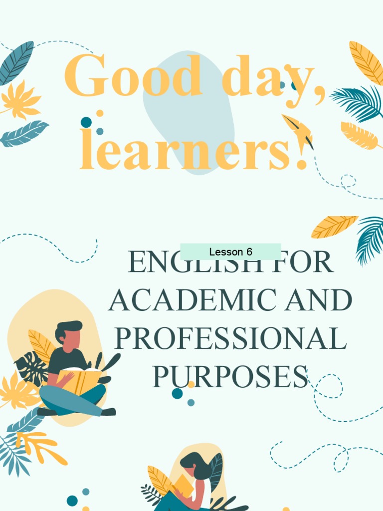 EAPP Lesson 6 | PDF | Data | Information