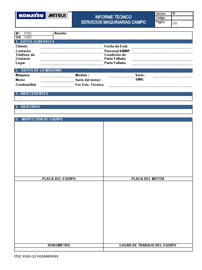 Plantilla Informe Tecnico - Docx123 | PDF | Vehículos | Bienes manufacturados