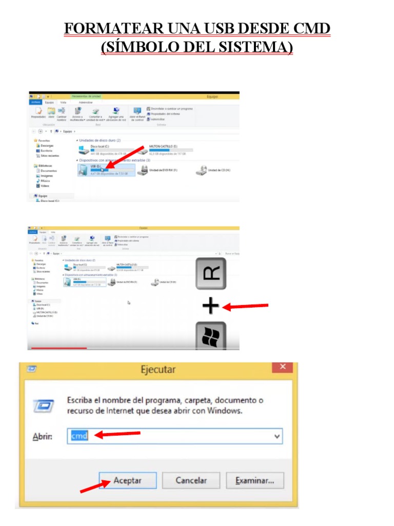 Formatear Una Usb Desde CMD | PDF