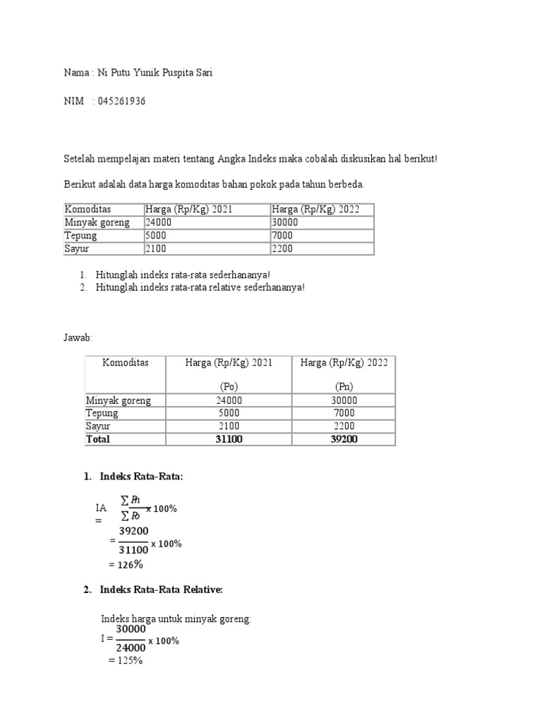 Diskusi 6 Statistika Ekonomi | PDF