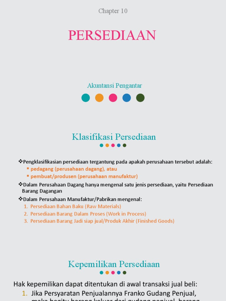 Chapter 10 - Persediaan | PDF