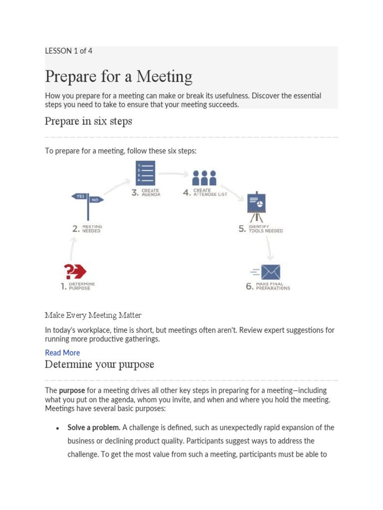 1.prepare For Meeting | PDF