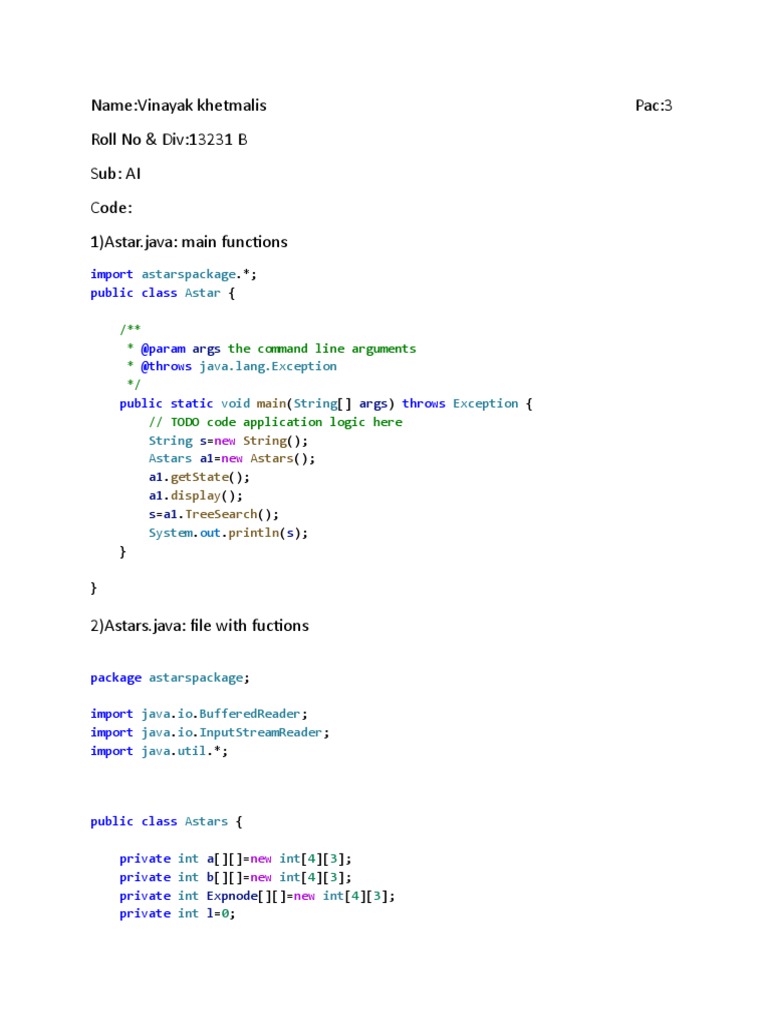 AI 2 Astar | PDF | Systems Engineering | Information Technology Management