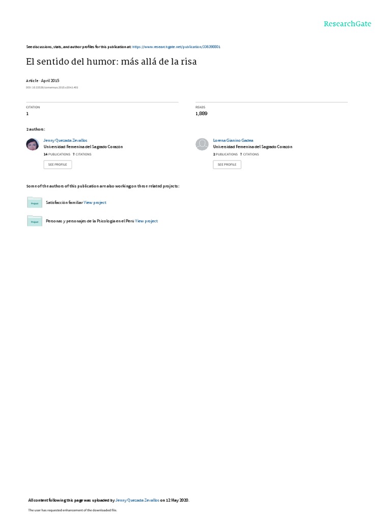 El Sentido Del Humor: Más Allá de La Risa: April 2015 | PDF | Las emociones | La risa