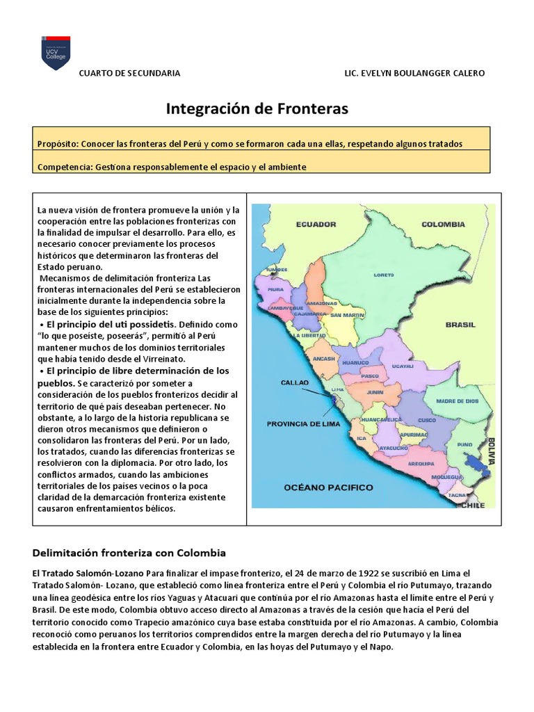 Integración de Fronteras CUARTO | PDF