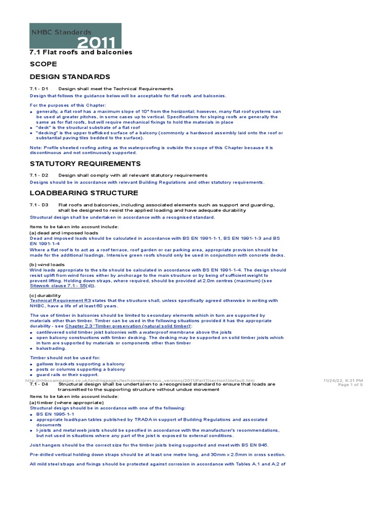 NHBC Standards 2011 Roofs | PDF