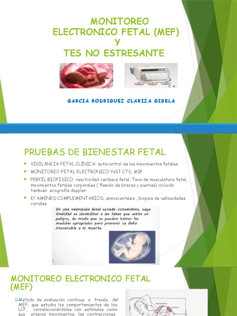 Mef y Test No Estresante | Descargar gratis PDF | Feto | El embarazo