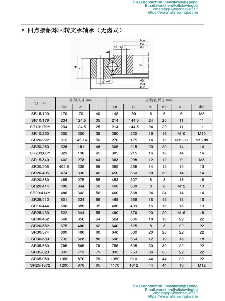 Slewing Bearing Slewing Ring Slewing Gear Swing Circle (4) | PDF