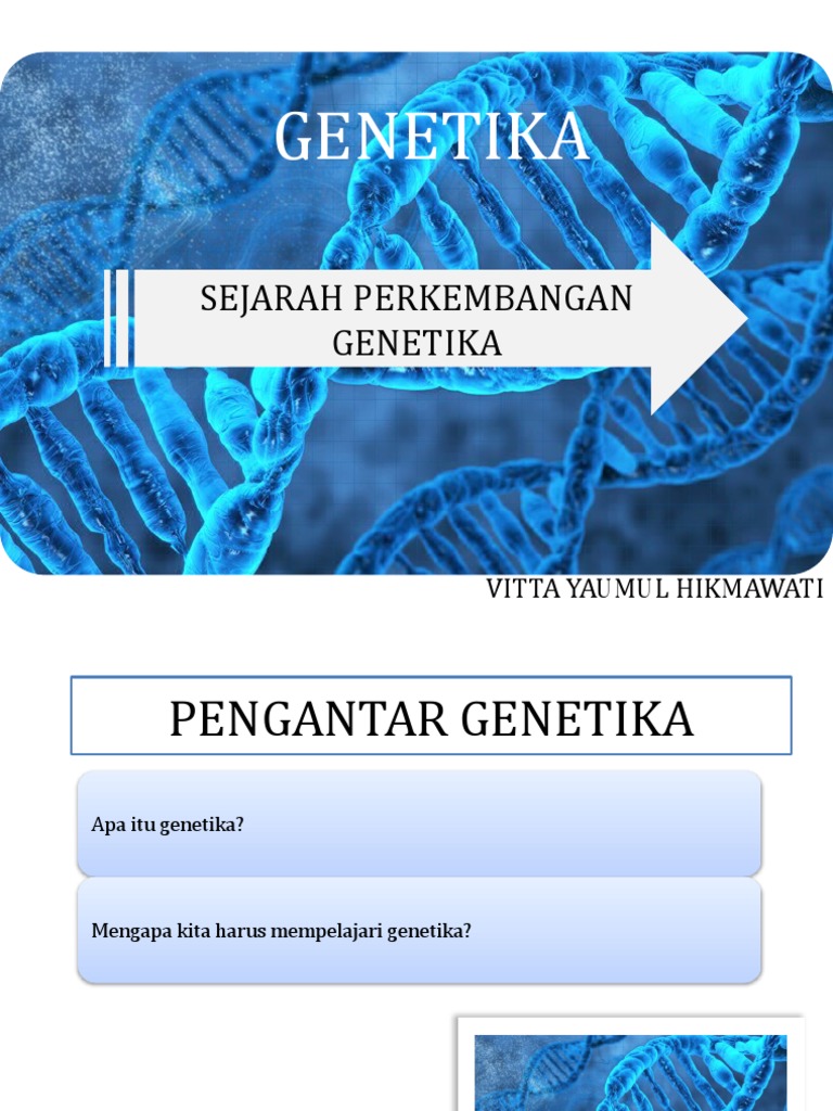 Sejarah Perkembangan GENETIKA | PDF
