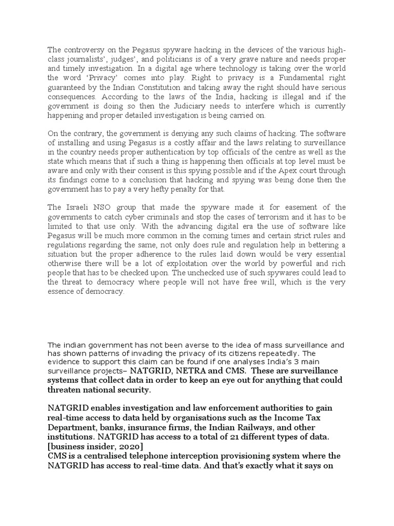 The Controversy On The Pegasus Spyware Hacking in The Devices of The ...