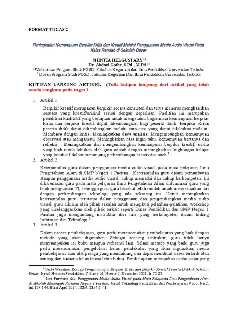 Format Tugas 2 SHINTIA | PDF
