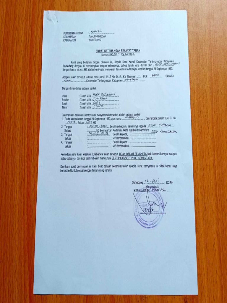 Suket Riwayat Tanah | PDF