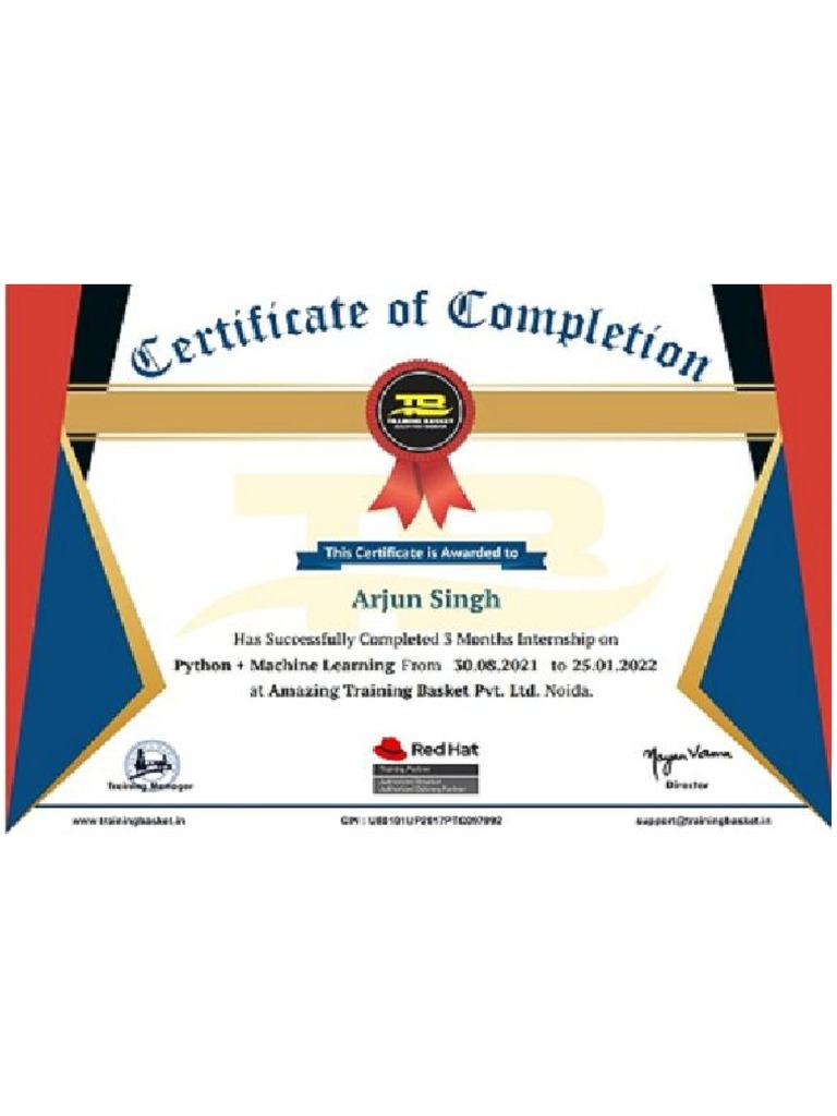 Python ML Certificate | PDF