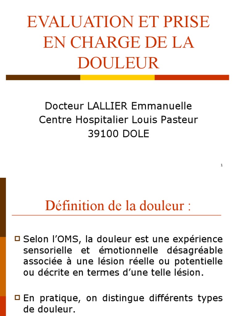 Évaluation et PEC de la Douleur | PDF