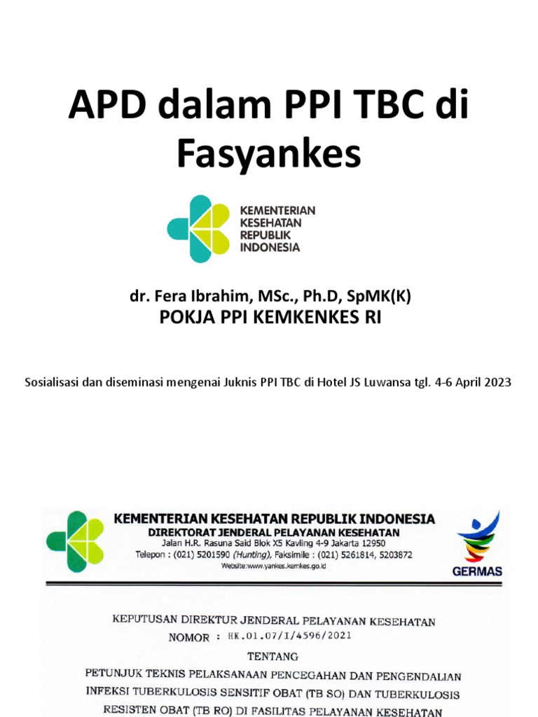 APD Dalam PPI TBC Di Fasyankes | PDF | Kesehatan Holistik | Sains & Matematika