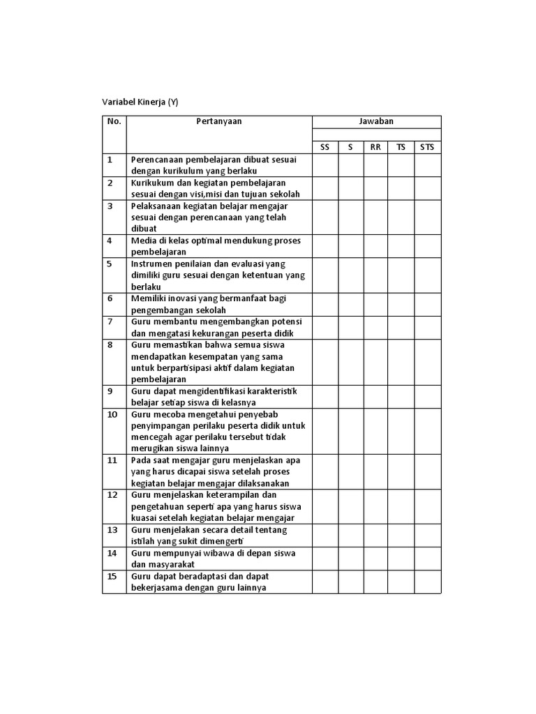 Angket Word | PDF