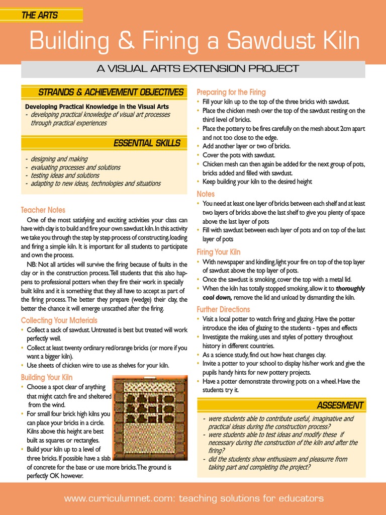 Building & Firing A Sawdust Kiln | PDF