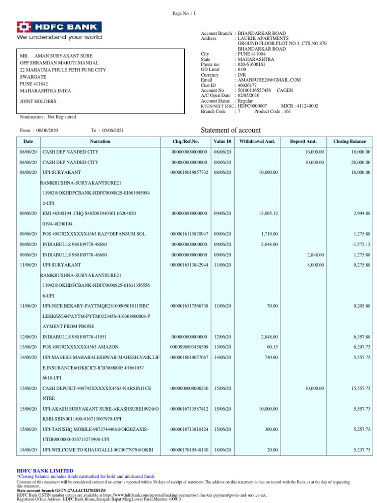 Bank Statement 1year | PDF | Private Sector | Business
