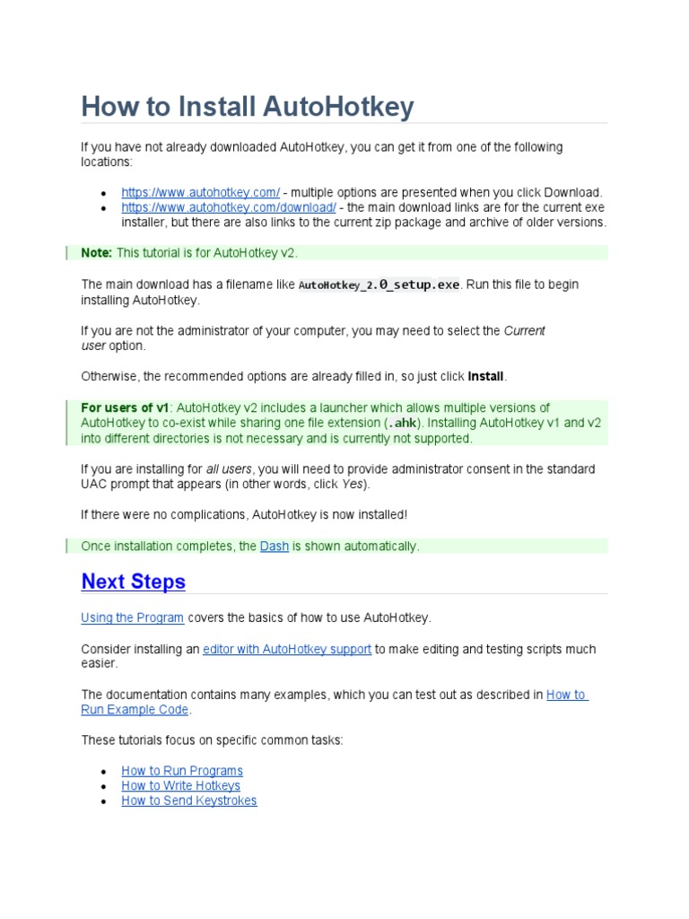 How To Install AutoHotkey | PDF | Computer File | Antivirus Software