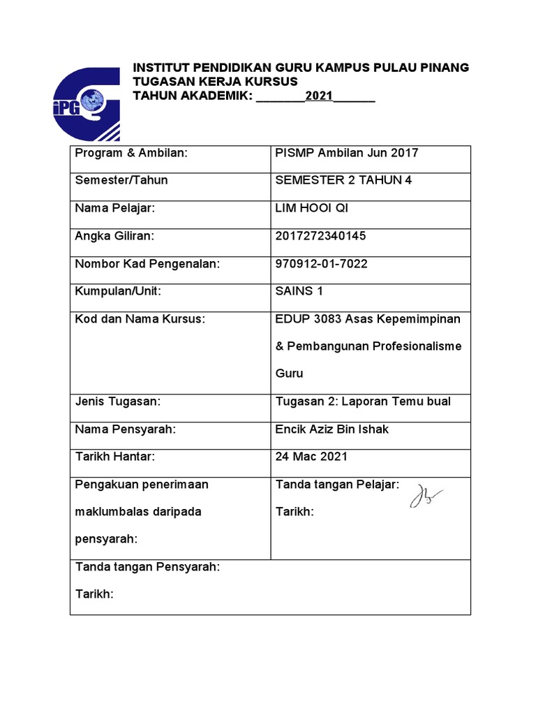Transkrip Temu Bual | PDF