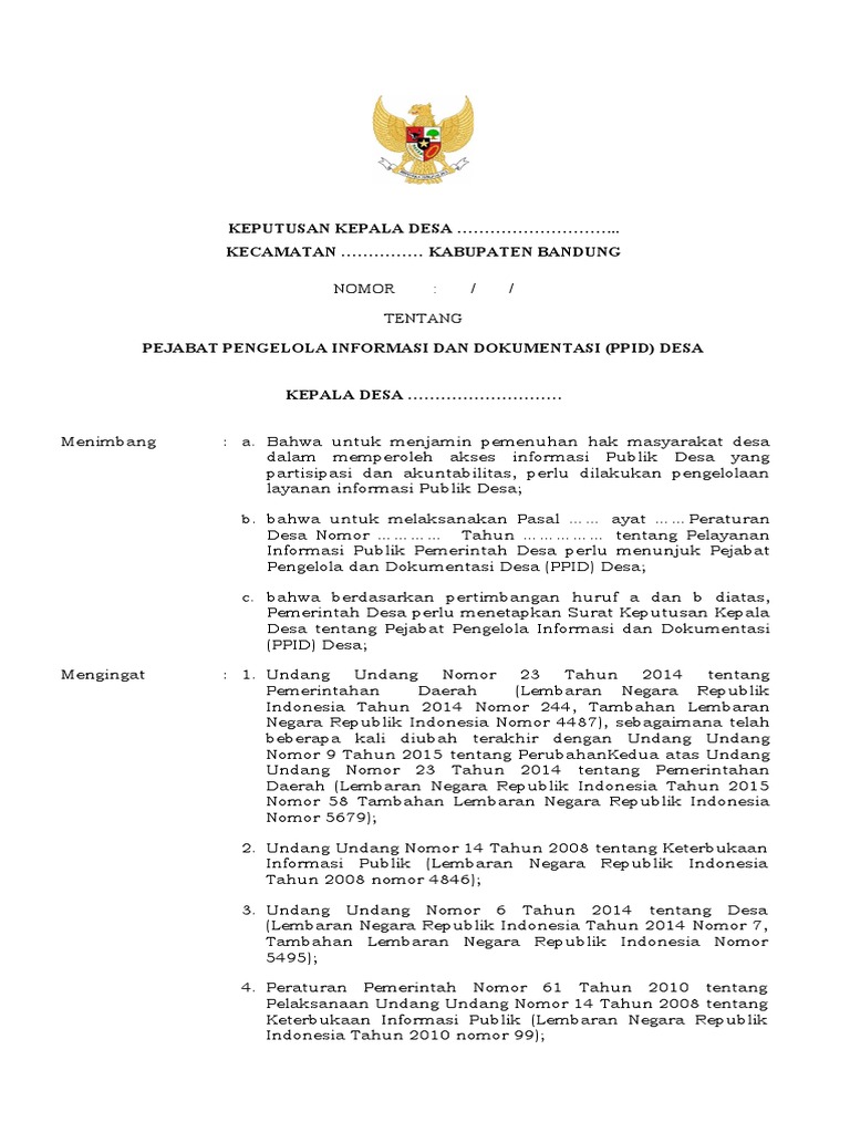 Contoh SK PPID | PDF