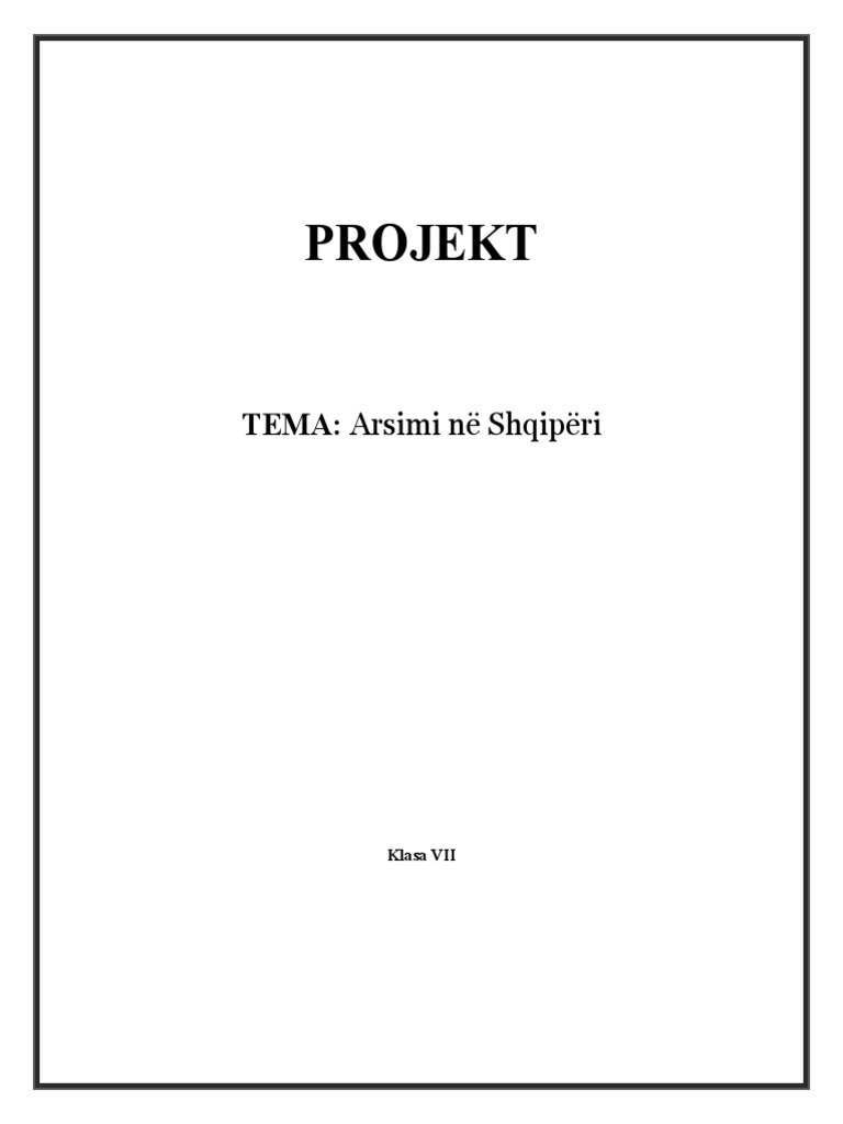 Projekt Arsimi Ne Shqiperi | PDF