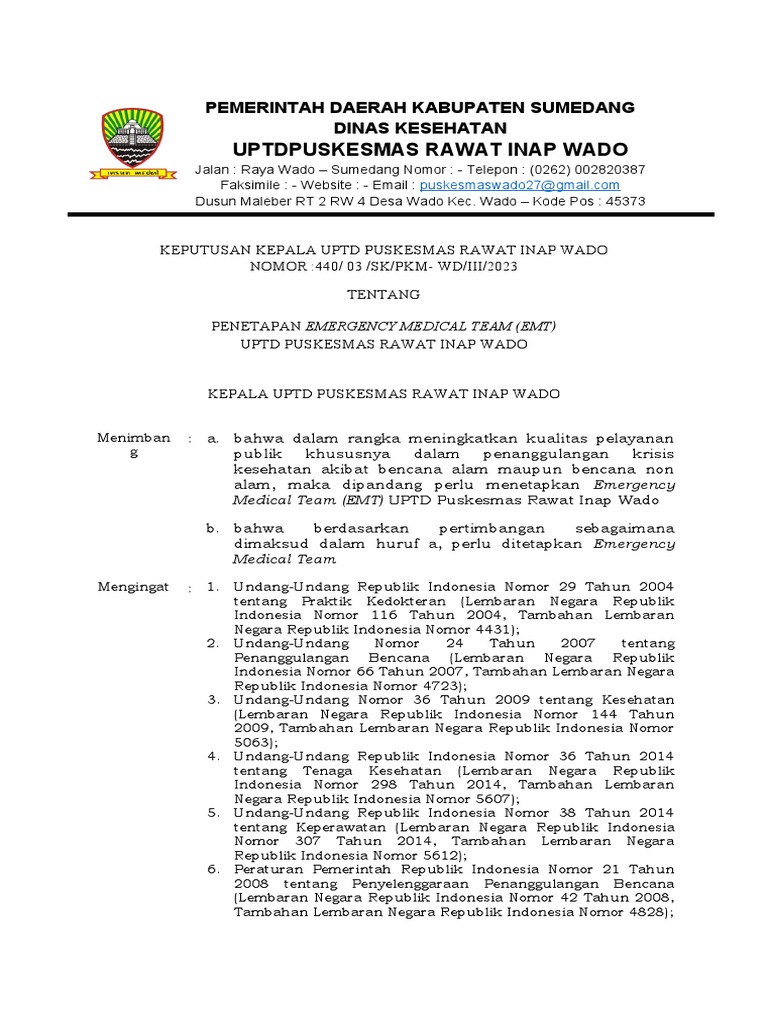 SK EMT PKM WADO 2023 | PDF