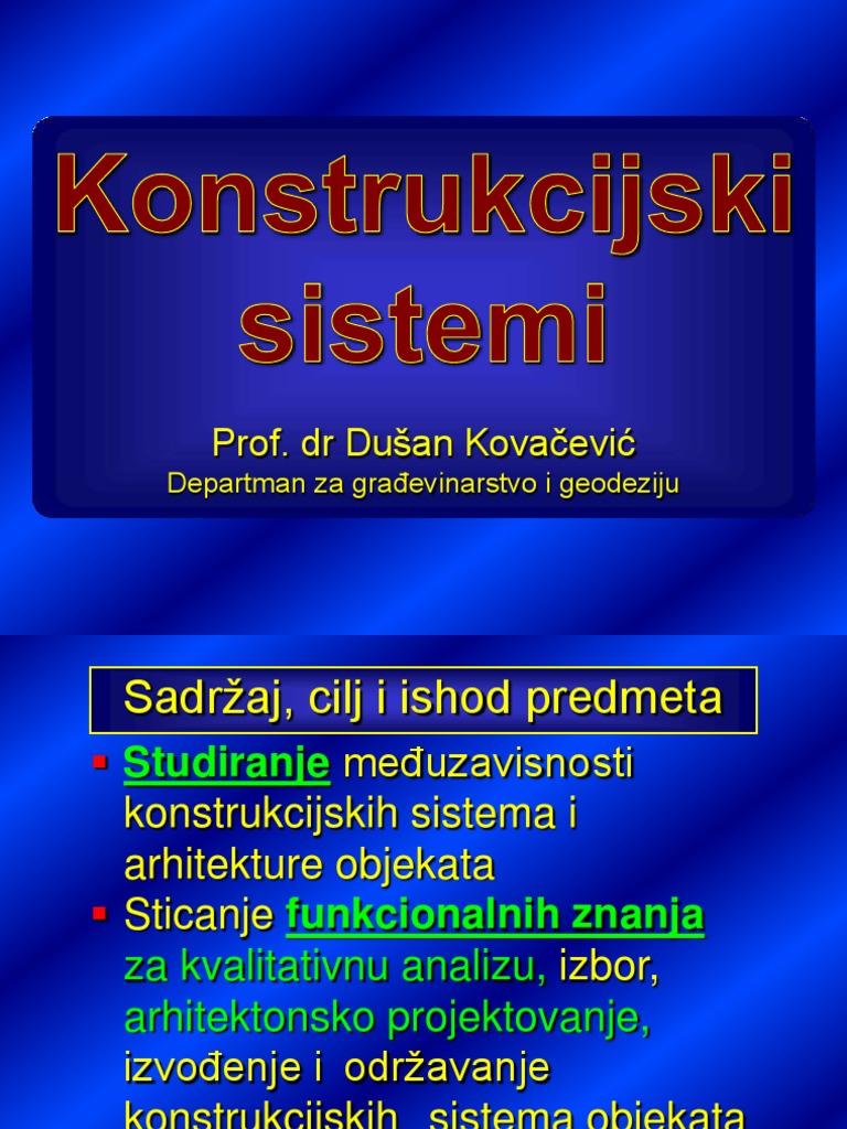 Konstruktivni Sistemi | PDF