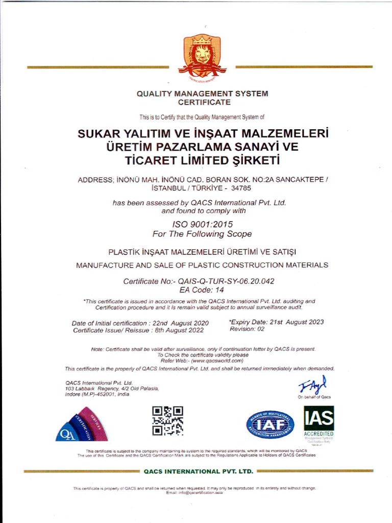 ISO Certificate 2023 | PDF