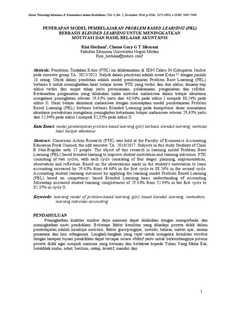 Contoh Karil PTK | PDF