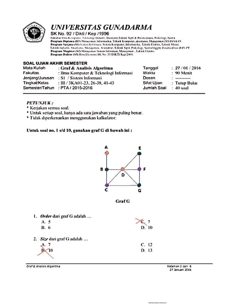 UAS Graf&Analisis Algoritma 2015 - 230206 - 185040 | PDF