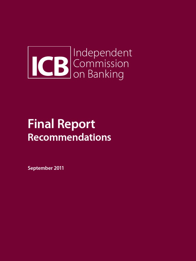 ICB Final Report | PDF | Leverage (Finance) | Banks