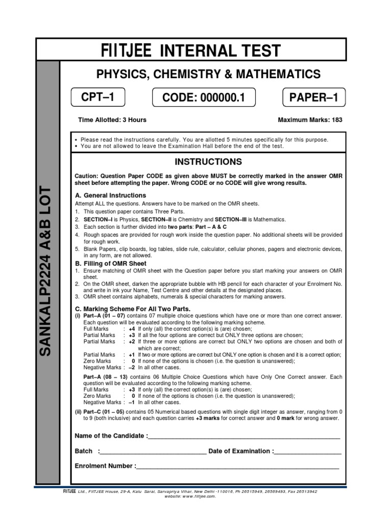Phase Test 2 (Solutions) | PDF