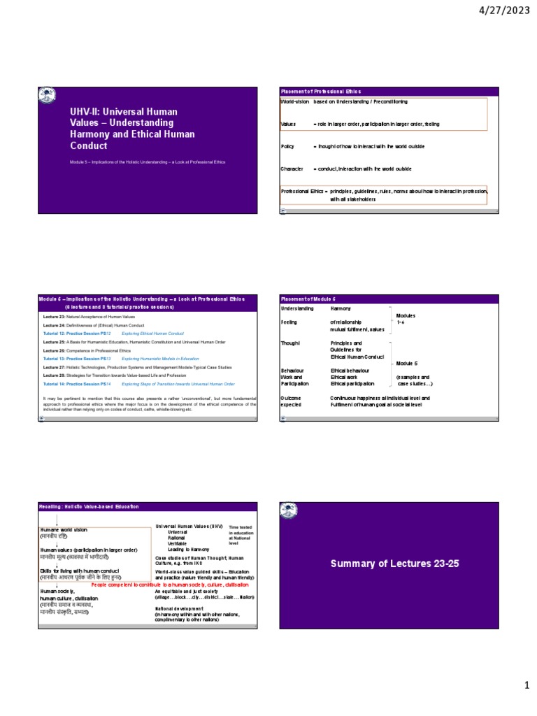 UHV II Lecture 23-25 | PDF