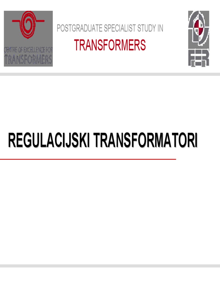 Regulacijski Transformatori | PDF
