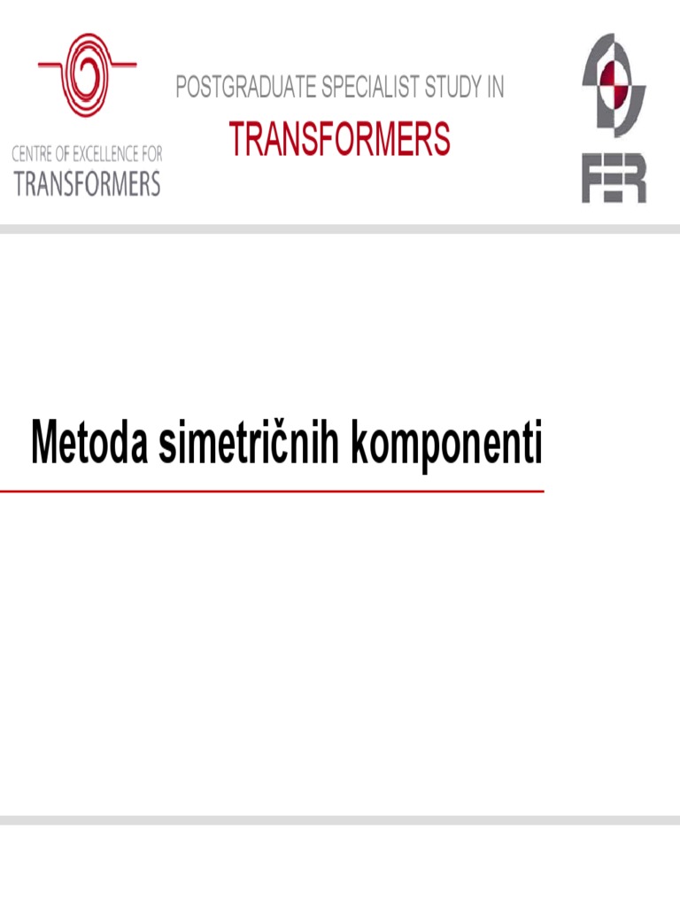 Simetrične Komponente | PDF