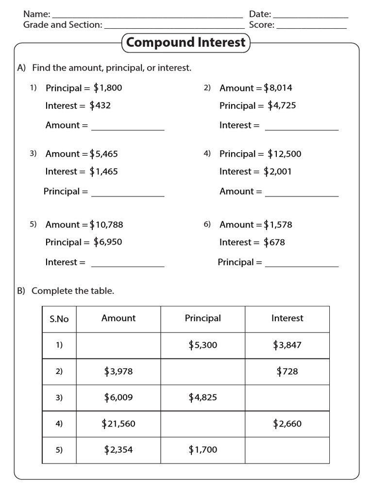 Compound Interest 1 | PDF | Interest | Factor Income Distribution
