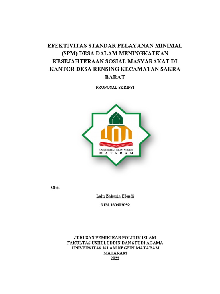 Rancangan Proposal 2 | PDF