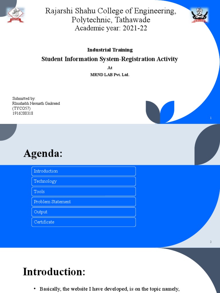 Industrial Training Presentation | PDF | World Wide Web | Internet & Web