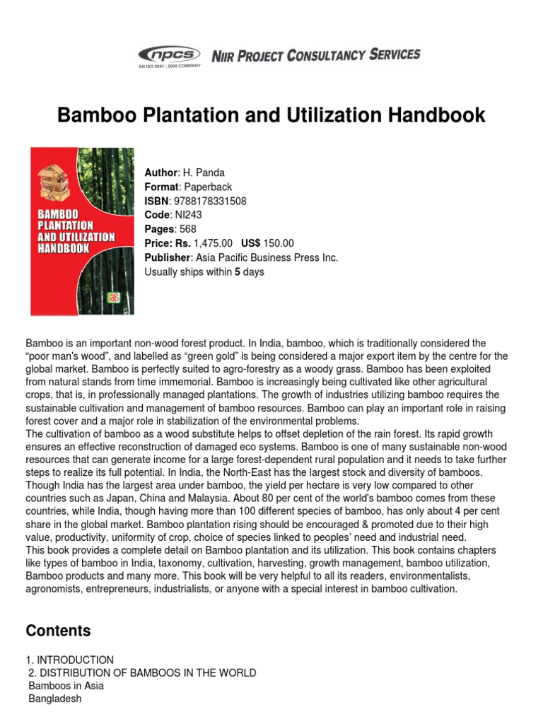 Bamboo Cultivation and Utilization Guide | PDF | Bamboo | Pulp (Paper)