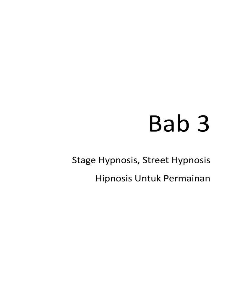 Belajar Hipno Bab3 | PDF